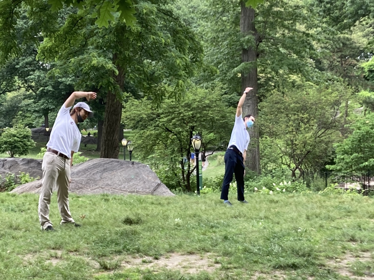 Japanese Traditional Radio Exercise at Central Park in NYC ...